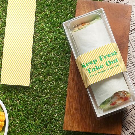 서흥이앤팩 샌드위치용기 펄프도시락 원터치 상자 등에 둘러서 깔끔하게 포장할 수 있는 띠지입니다 Facebook