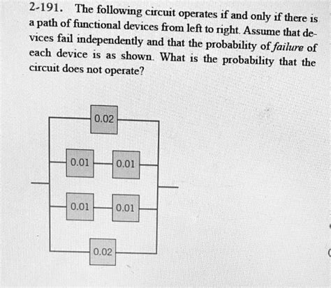 Solved 2 191 The Following Circuit Operates If And Only If There A