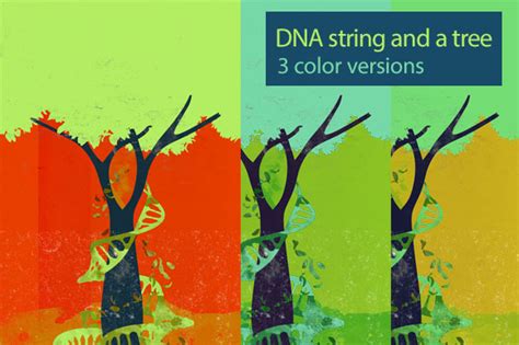 A DNA String Climbing A Tree Science Graphic By Milaski Creative Fabrica