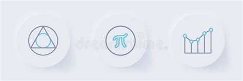 Set Line Graph Schedule Chart Diagram Pi Symbol And Triangle Math