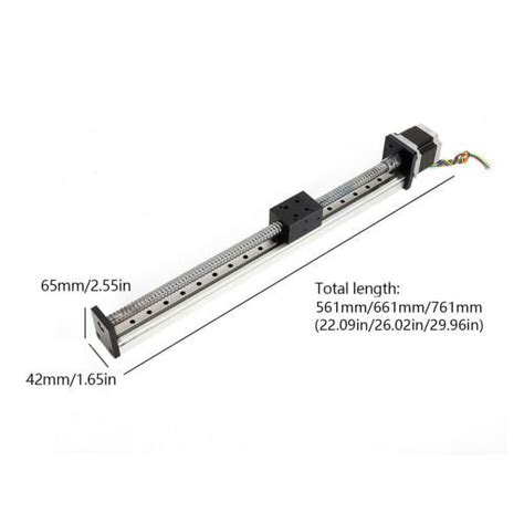 600mm Cnc Linear Ball Screw Rail Guide Slide Linear Stage Actuator Nema23 Motor