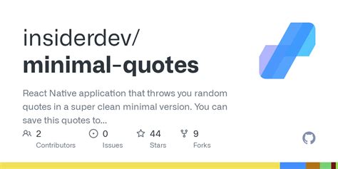 Github Insiderdevminimal Quotes React Native Application That