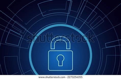 Cyber Security Technology Concept Shield Keyhole Stock Vector Royalty Free 2273256355
