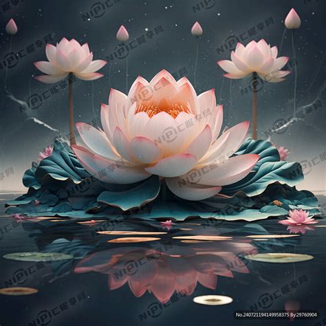 Ai创作图莲花国际 字体设计 现代风 昵图网