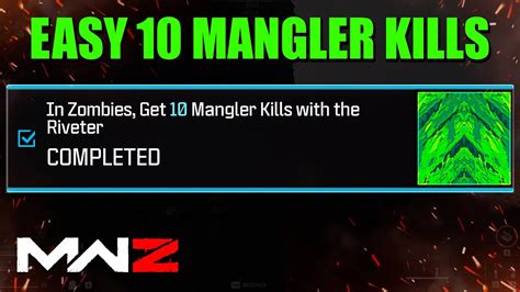 How To Get 10 Mangler Kills Easy In 1 Game Camo Challange In Modern Warfare Zombies Mwz Mw3