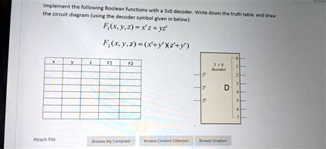 SOLVED Please Draw The Truth Table And Circuit Diagram Implement The