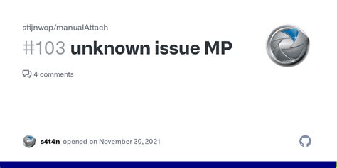 Unknown Issue Mp · Issue 103 · Stijnwopmanualattach · Github