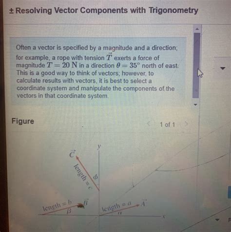 Solved Part A Find The Components Of The Vector Chegg Com