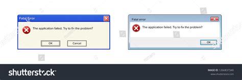 System Easy Transfer Fatal Error Warning Stock Vector Royalty Free