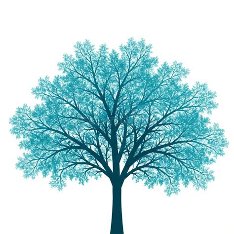 A Digital Illustration Of A Stylized Tree Features A Symmetrical Branching Pattern The Stock