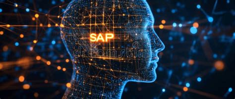 Sap Business Process Automation Software Futuristic Ai Figure With