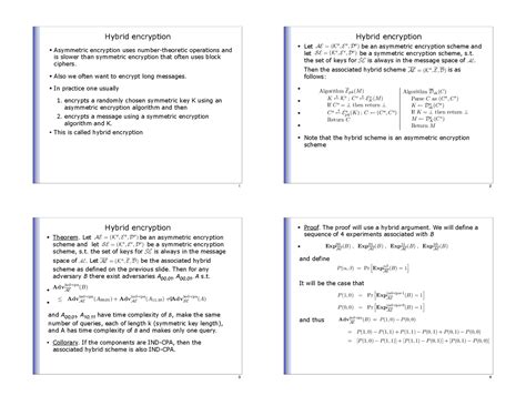 Hybrid Encryption Lecture Slides Cs 6260 Docsity