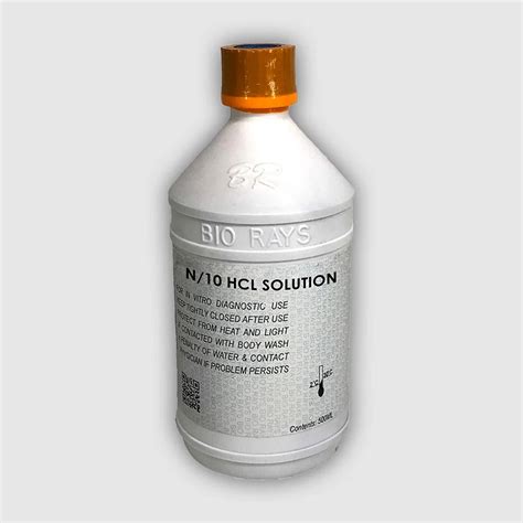 Hcl N 10 Solution 500ml Biorays Biorays