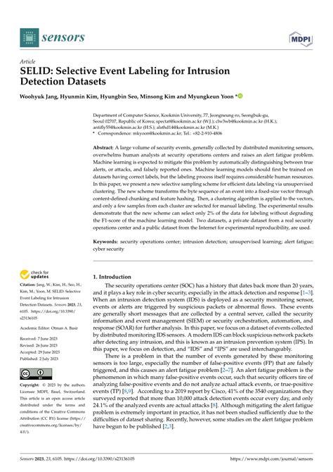 Pdf Selid Selective Event Labeling For Intrusion Detection Datasets