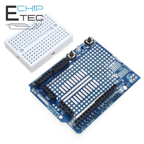uno proto shield prototype expansion board with syb 170 mini bread