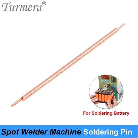 Turmera 스폿 용접 바늘 핀 배터리 스폿 용접기 기계용 80mm 100mm 포인트 직경 15mm 알루미나 구리 용접봉