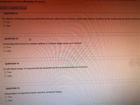 Solved The Objective Of Blocking Is To Group Experimental