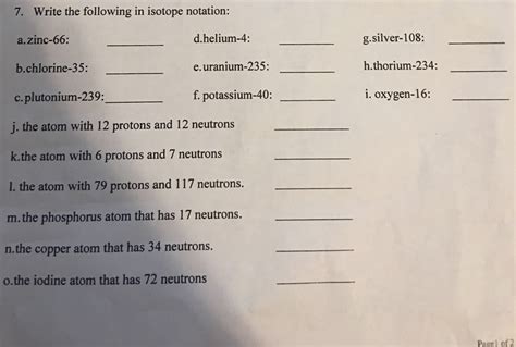Solved Write The Following In Isotope Notation Chegg Com