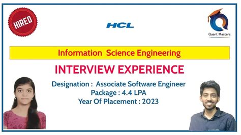 Hcl Interview Experience Designation Associate Software Engineer