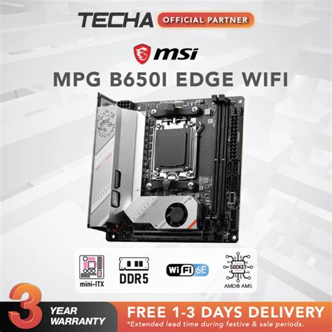 [fast Ship] Msi Mpg B650i Edge Wifi Amd B650 Ddr5 Itx Motherboard Lazada Ph