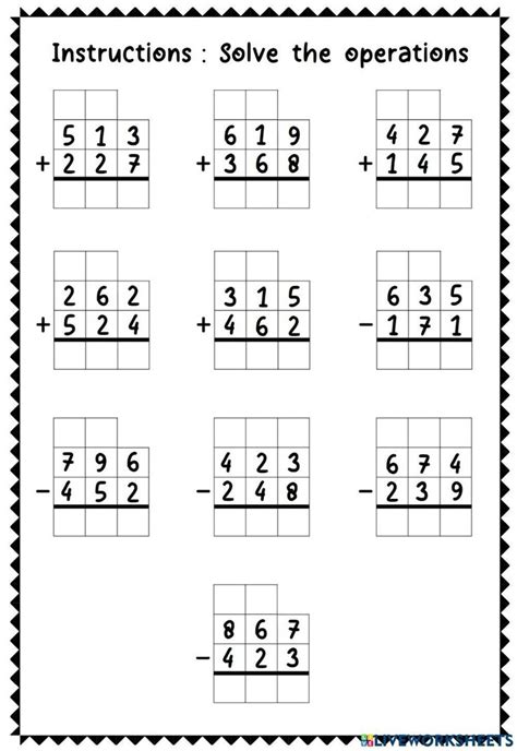 3 Digit Addition And Subtraction Worksheet Math Addition Worksheets 3rd Grade Math Worksheets