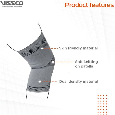 Buy Vissco Stretchable 2d Knee Cap Ideal Mild Support For Free Knee Movement Xxl Grey In