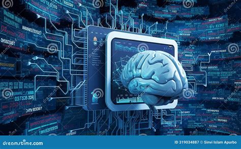 Data Analyzing Technology Computer Software Capability To Process Data Sleek Brain Structure