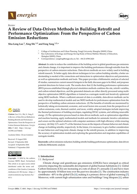 Pdf A Review Of Data Driven Methods In Building Retrofit And