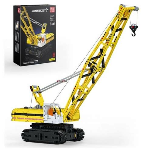 독일 금형 킹 15069 Technik 원격 제어 크레인 클램핑 블록 리프팅 후크가 있는 크롤러 트럭 빌딩 티몬
