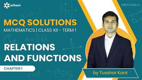 Relations And Functions Mcq Solutions Class Xii Term 1 Mathematics Youtube
