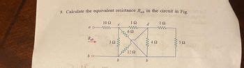 Answered 5 Calculate The Equivalent Resistance Rab In The Circuit In Fig Bus Sighsto Bartleby