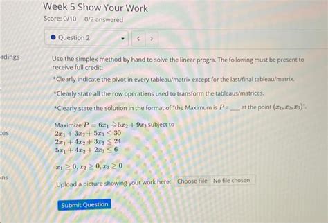 solved use the simplex method by hand to solve the linear