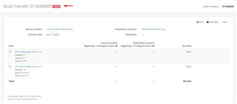 Print Duplicate Void Or Delete A Stock Transfer Zayls