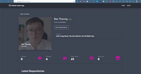 GitHub Dearvip Finding Profile App