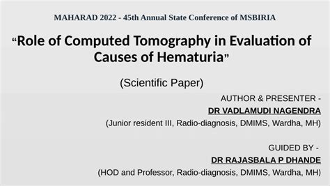 Pdf Role Of Computed Tomography In Evaluation Of Causes Of Hematuria