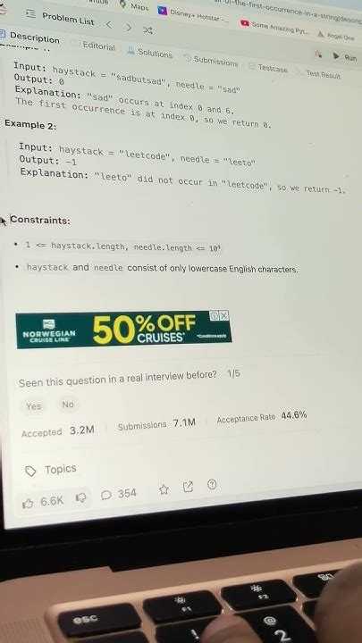 day 108 solving leetcode problem 28 problemsolving coding