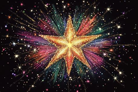 Cosmic Explosion Showcasing Vibrant Colors And Swirling Particles In Deep Space Stock Image