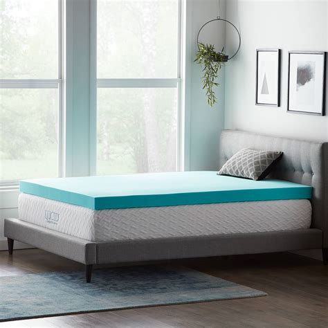 Lucid Comfort Collection 4″ Gel Memory Foam Mattress Topper