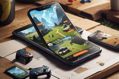 Premium AI Image A Mockup For A Gaming Website Featuring