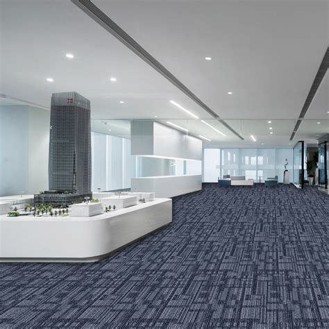 Cf01 2nq6w China Manufacturer Multi Level Loop Polyester Tufted Commercial Modular Carpet Tile