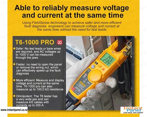 Fluke T6-1000 PRO Electrical Tester with Test Leads