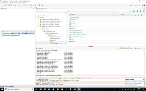 Ccslaunchxl Cc2640r2 Does Ccs Show In Which File Or Line An Error Exists Code Composer