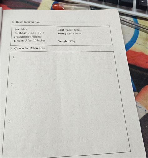 6 Basic Information Sex Male Birthday June 1 StudyX