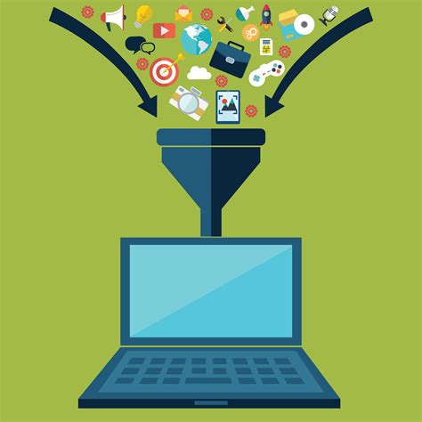 Flat Design Illustration Concepts For Creative Process Big Data Filter Data Tunnel Analysis