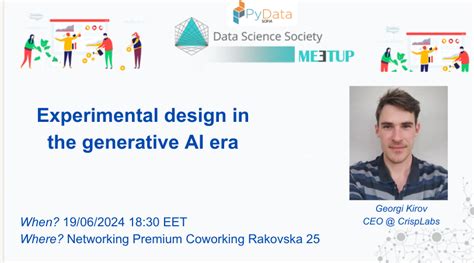 Experimental Design In The Generative Ai Era Data Science Society