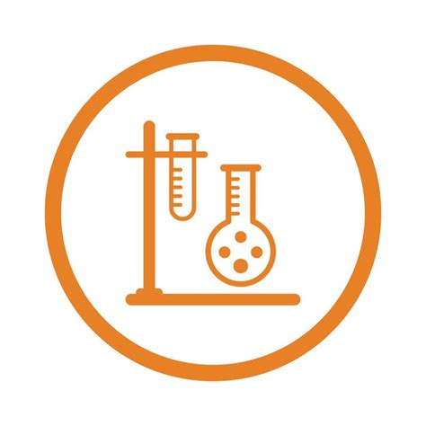 Premium Vector Laboratory Science Experiment Icon Orange Color Design