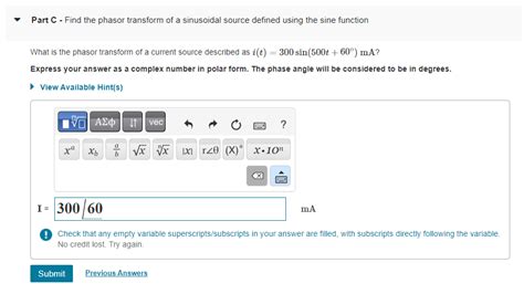 answered part a find the phasor transform of… bartleby