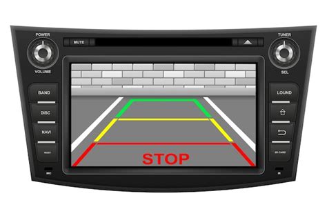 Premium Vector Car Multimedia With Touchscreen Vector Illustration