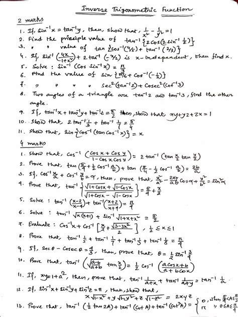 Inverse And Integration Pdf