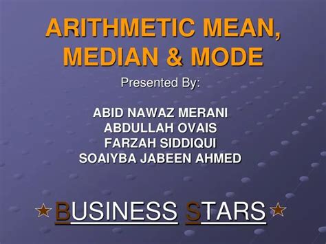 PPT ARITHMETIC MEAN MEDIAN MODE PowerPoint Presentation Free Download ID 3922509